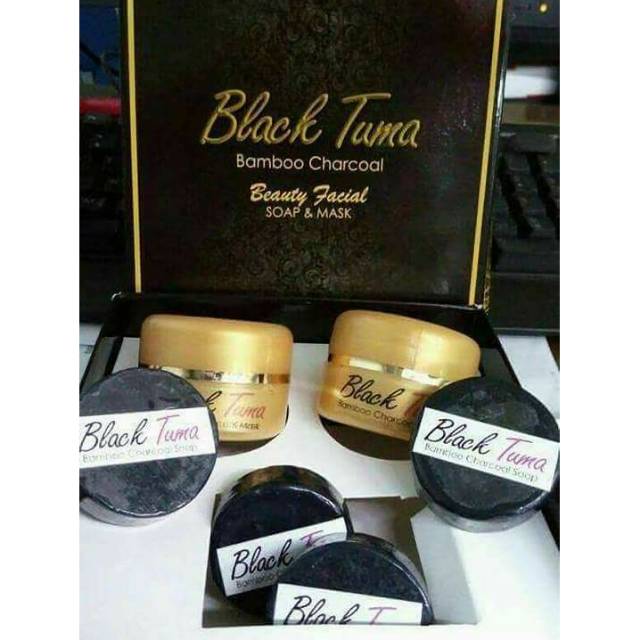 Jual 4 pcs Sabun Kecantikan + 2 pot Masker Hitam Alami BLACK TUMA ...