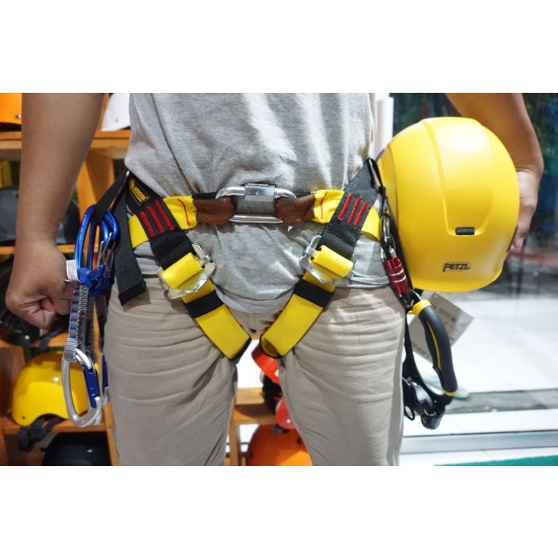 Jual Seat harness caving halfbody harness lavendura rock climbing ...