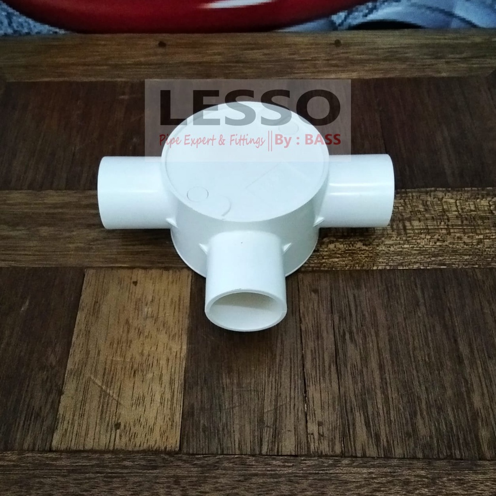 Jual 3 Way Tee Box Conduit LESSO 25mm 3/4" Inbowdus Tee Dos Cabang 3 ...