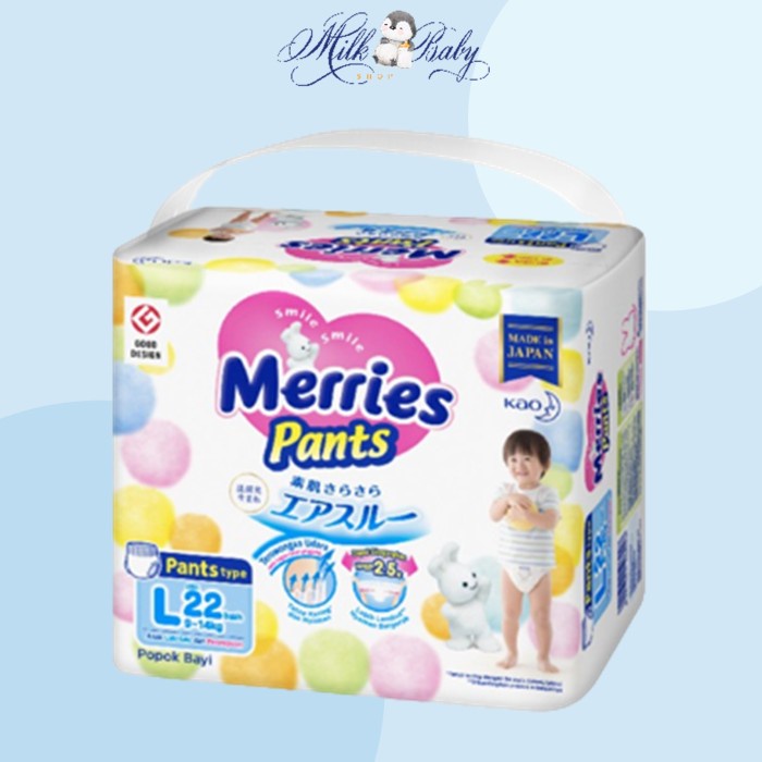 Jual MERRIES PREMIUM POPOK BAYI CELANA L 22 | Shopee Indonesia