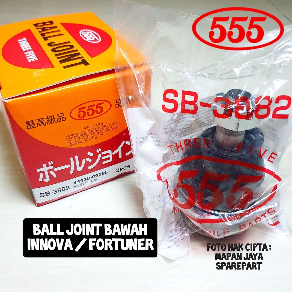 Jual 555 JAPAN BALL JOINT BAWAH - INNOVA / FORTUNER / HILUX SINGLE ...
