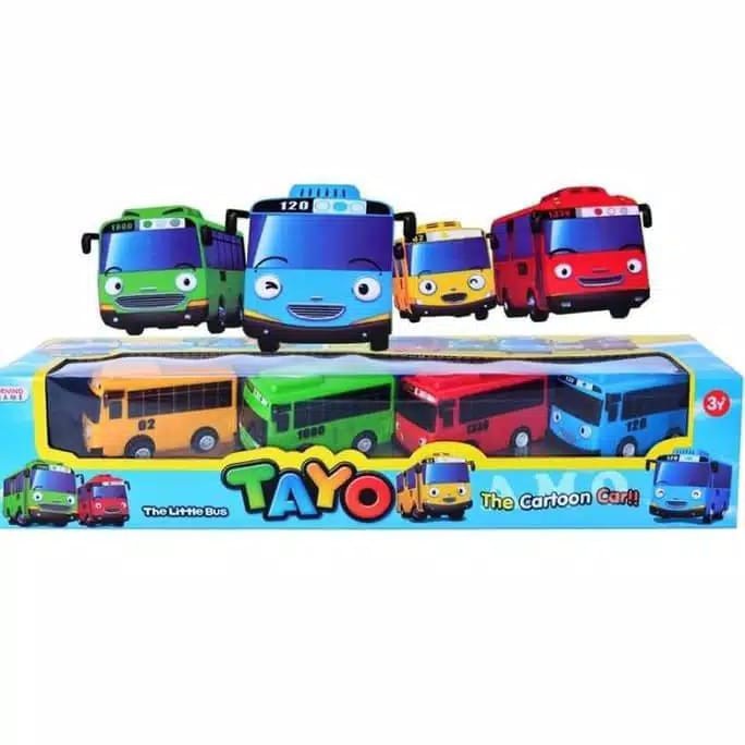 Jual D0386 DINASTI MAINAN ANAK BUS TAYO ISI 4PCS THE LITTLE BUS TAYO ...