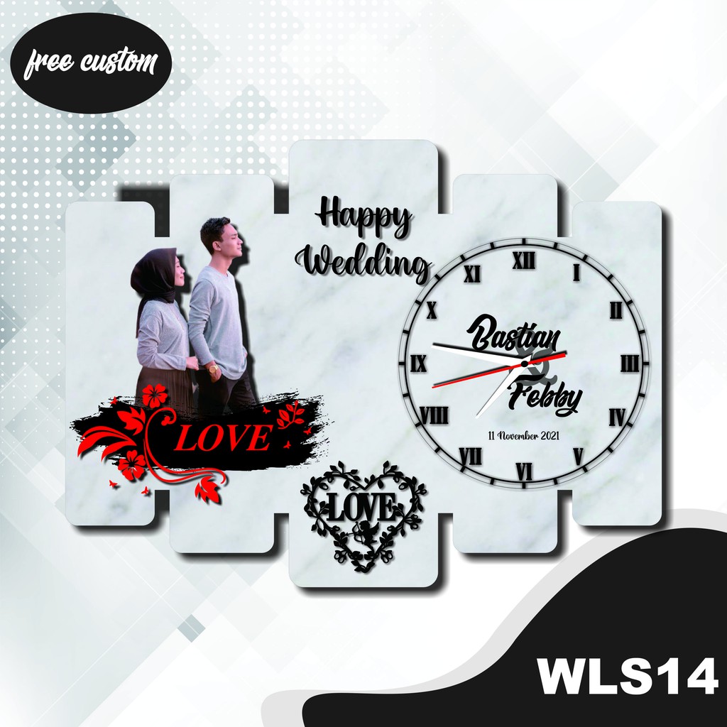 Jual Kado Custom Jam Dinding Kado Pernikahan Anniversary, Wisuda, Ultah ...