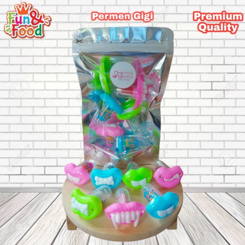 Jual Permen Gigi Permen Keras Aneka Rasa Bentuk Gigi Lucu Warna Warni ...