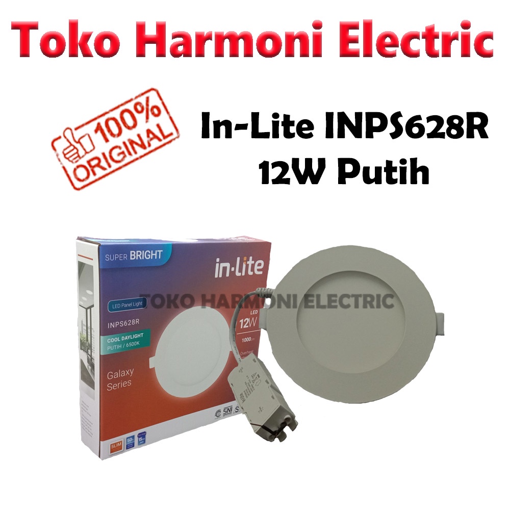 Jual LAMPU PANEL LED DOWNLIGHT BULAT IN-LITE INLITE 12WATT INBOW INPS628R | Shopee Indonesia
