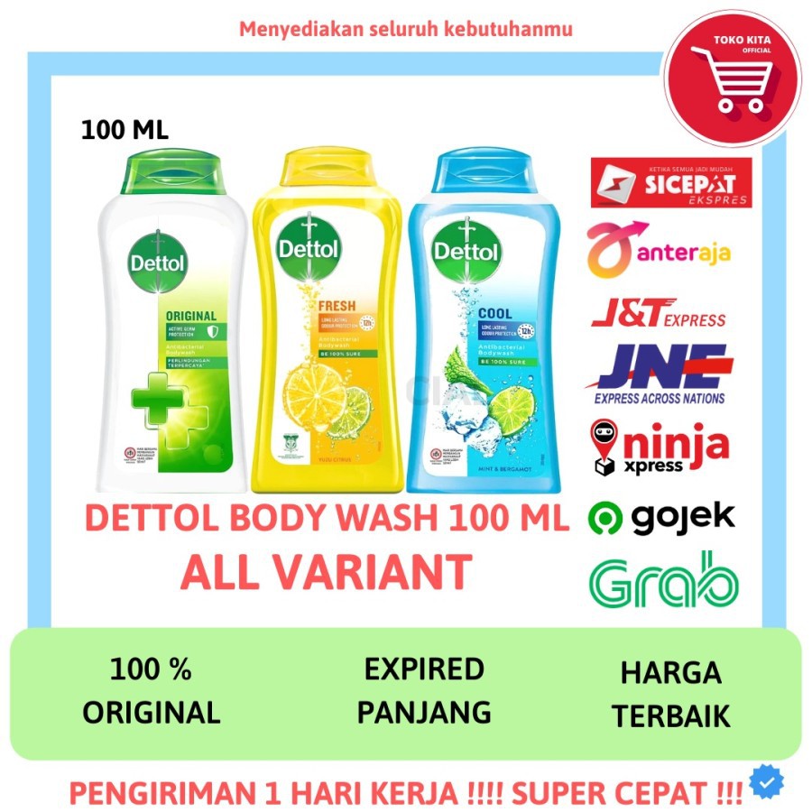 Jual DETTOL BODY WASH SABUN CAIR ANTISEPTIK ANTISEPTIC BOTOL DETTOL 100 ...