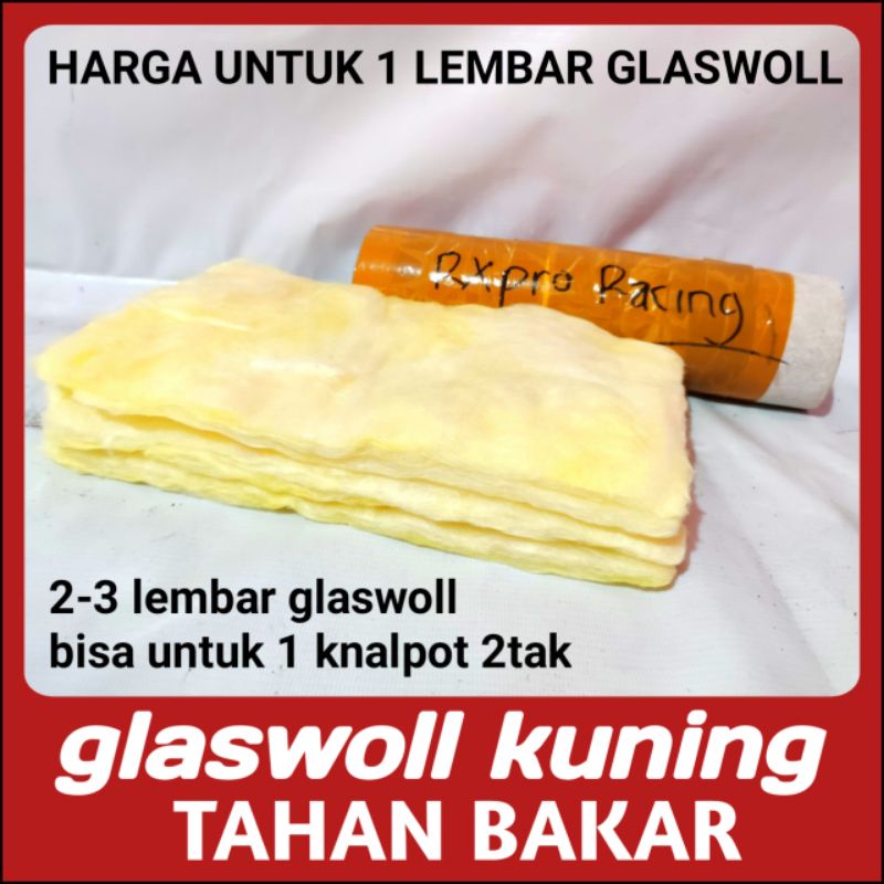 Jual glaswoll gasbul kuning tahan bakar HARGA 1 LEMBAR | Shopee Indonesia