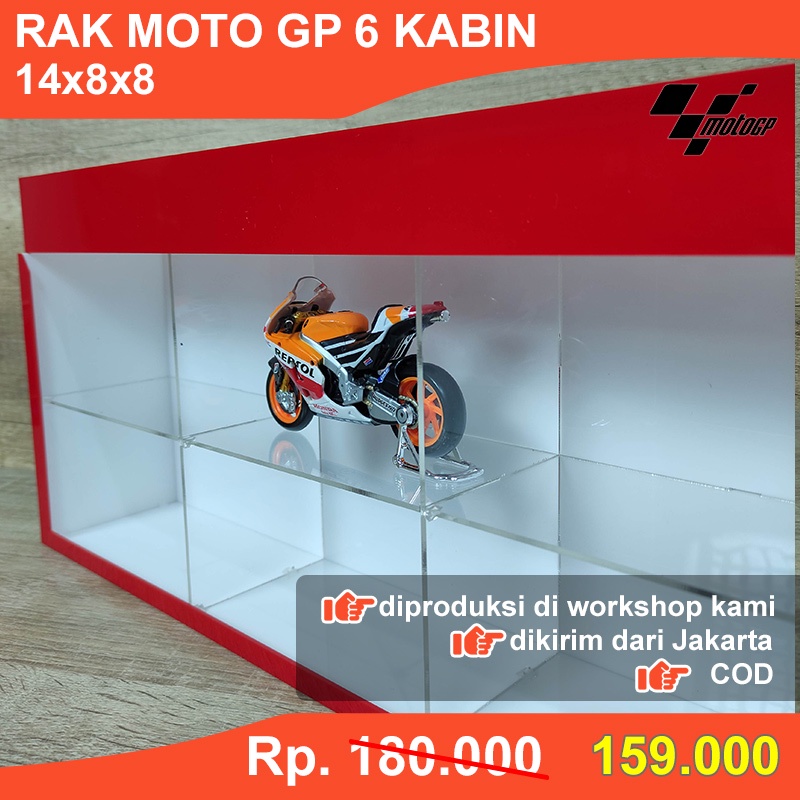 Jual DIECAST MOTOR Moto GP Rak Diecast Akrilik 9 Kabin 14x8x8 | Shopee ...