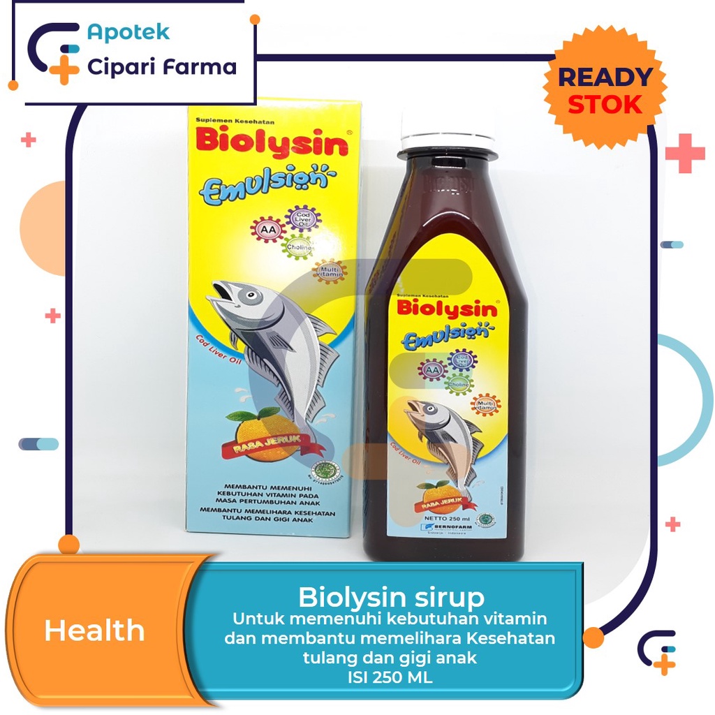 Jual Biolysin Emulsion Sirup Suplemen Multivitamin Penambah Nafsu Makan ...