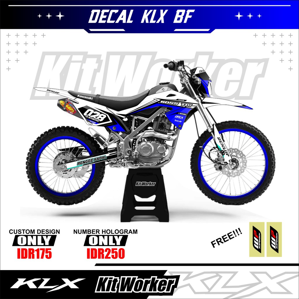 Jual STICKER DECAL KLX BF DTRACKER | CUSTOM | Shopee Indonesia