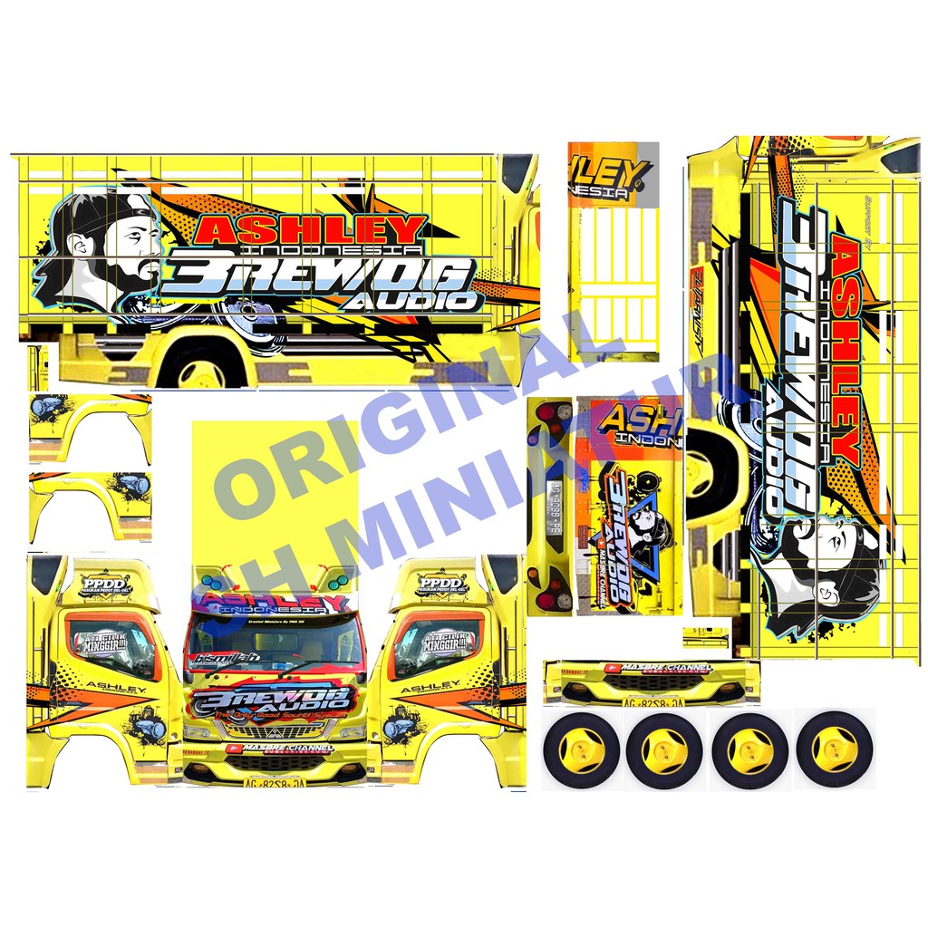 Jual stiker miniatur truk oleng panjang 30cm | Shopee Indonesia