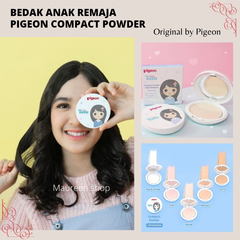 Jual 035 BEDAK ANAK REMAJA PIGEON TEENS COMPACT POWDER PLUS UV ...