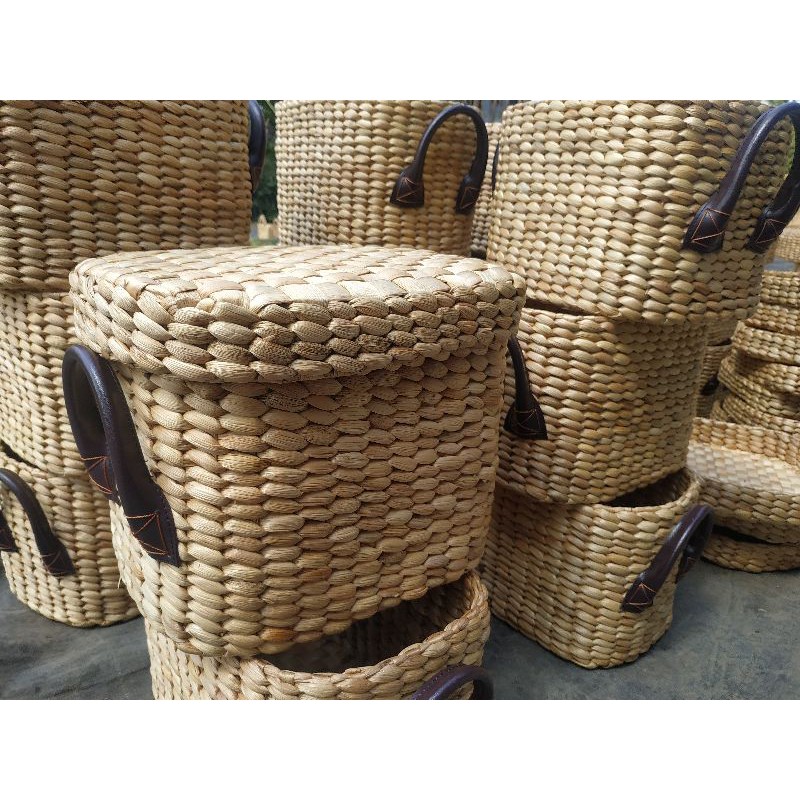 Jual Box Container Anyaman Enceng Gondok / Kotak Penyimpanan Serbaguna ...