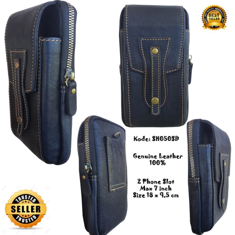 Jual Tas HP Handphone / Tas Pria Pinggang Kulit Asli / Sarung Hp P0007 ...