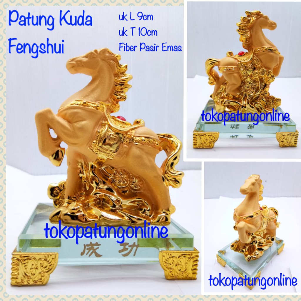 Jual Patung Kuda Fengshui Pasir Emas 010 | Shopee Indonesia