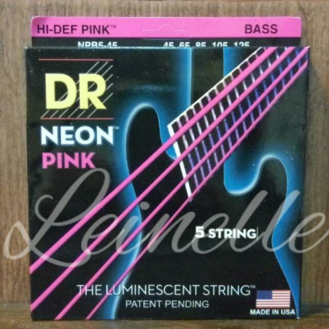 Jual Senar Bass DR Neon Pink 5 senar | Shopee Indonesia
