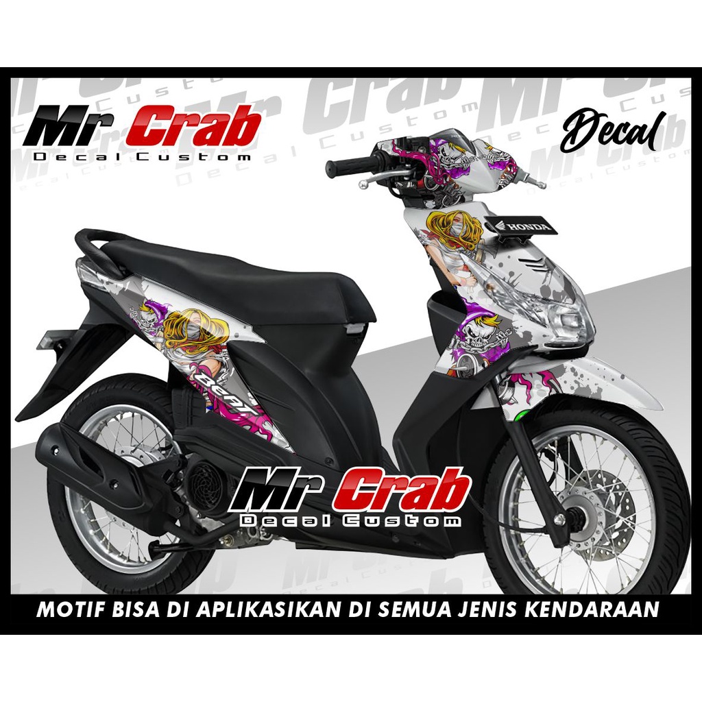 Jual Stiker Decal MOTOR HONDA BEAT KARBU - DESIGN MOTOR HONDA BEAT ...