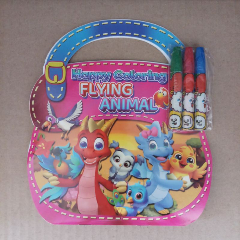 Jual buku mewarnai krayon happy colouring with crayon | Shopee Indonesia