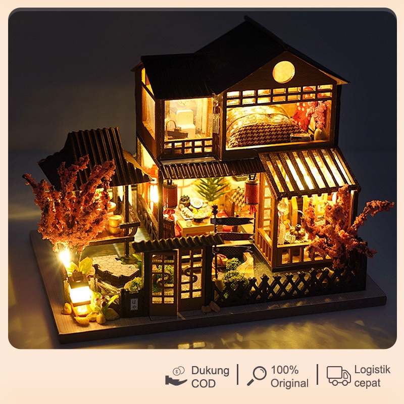 Jual mainan/mainan anak/mainan diy/hadiah/DIY Buatan Tangan Model Rumah ...