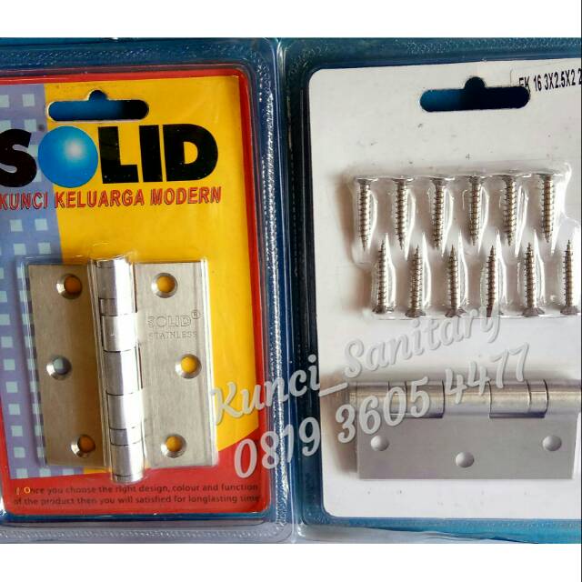 Jual Engsel Jendela 3 Inch Stainless Merk Solid / Engsel Kupu-Kupu ...