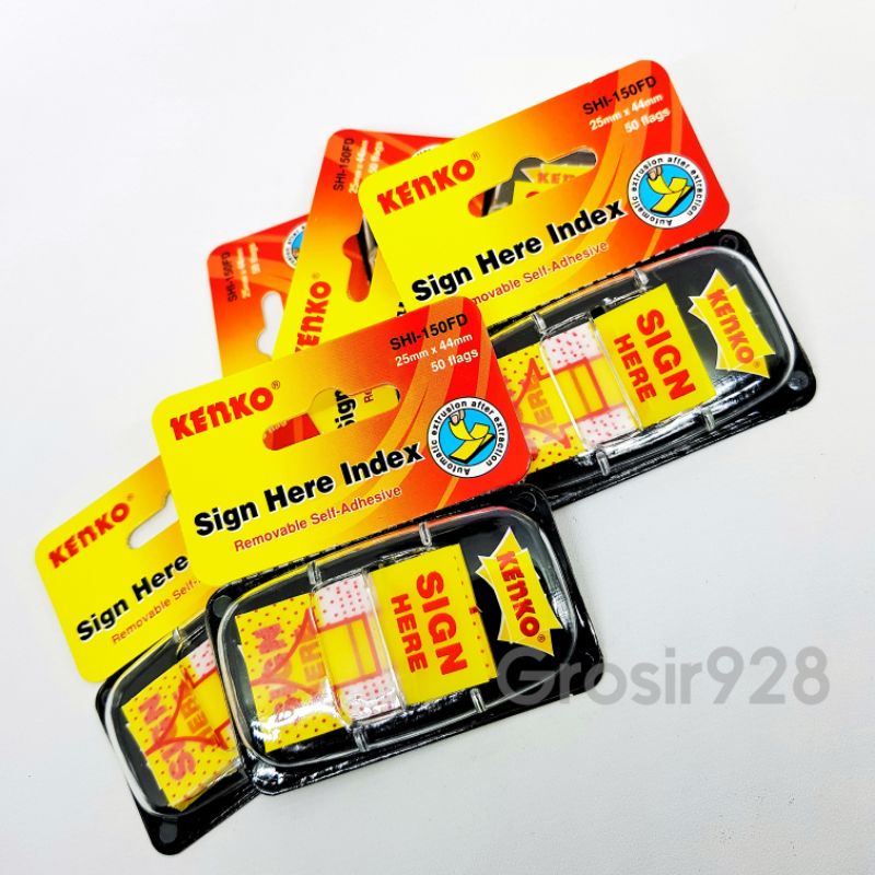Jual Post It Sign Here Index Kenko SHI-150FD / Penanda Kertas | Shopee ...
