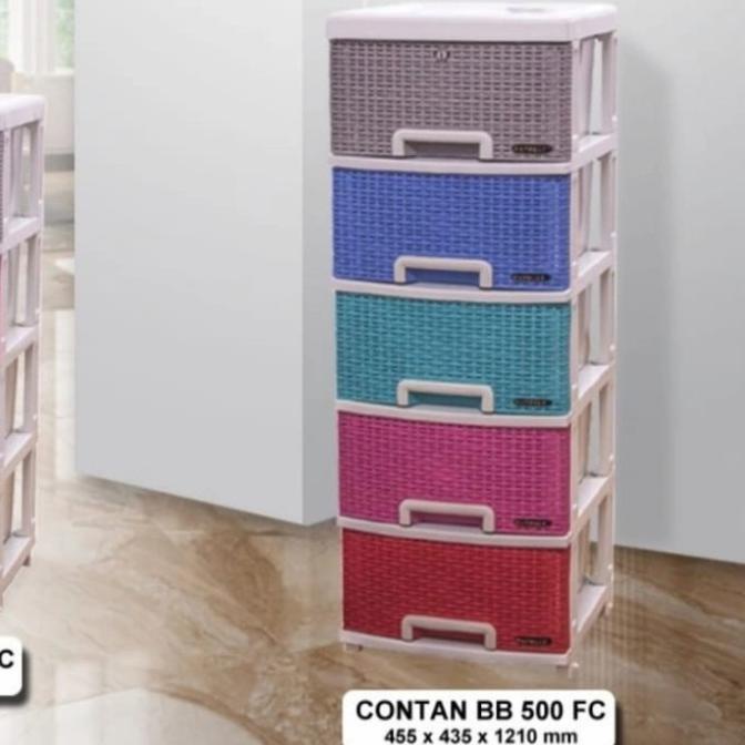 Jual lemari laci plastik 5 susun rotan napolly SRS 5000 AK1 | Shopee ...