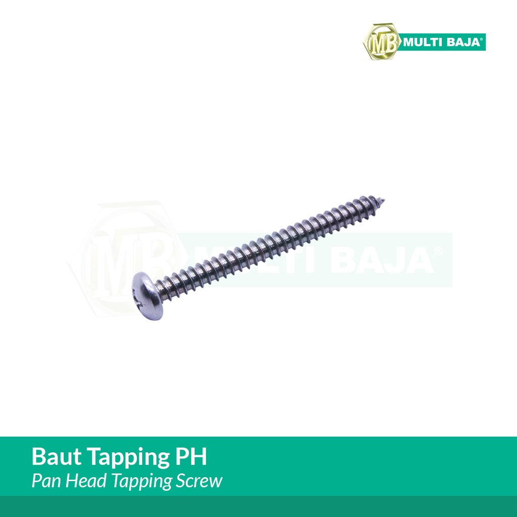 Jual Sekrup PH Tapping Screw Stainless Steel 304 #8 (M4) x 12 (1/2) | Shopee Indonesia