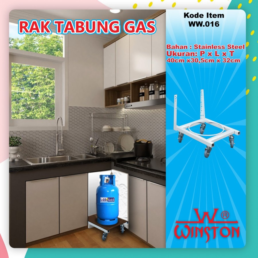 Jual Rak galon Tatakan Serbaguna Roda Gas Rak Gas TARIK RAK RAIL GAS ...