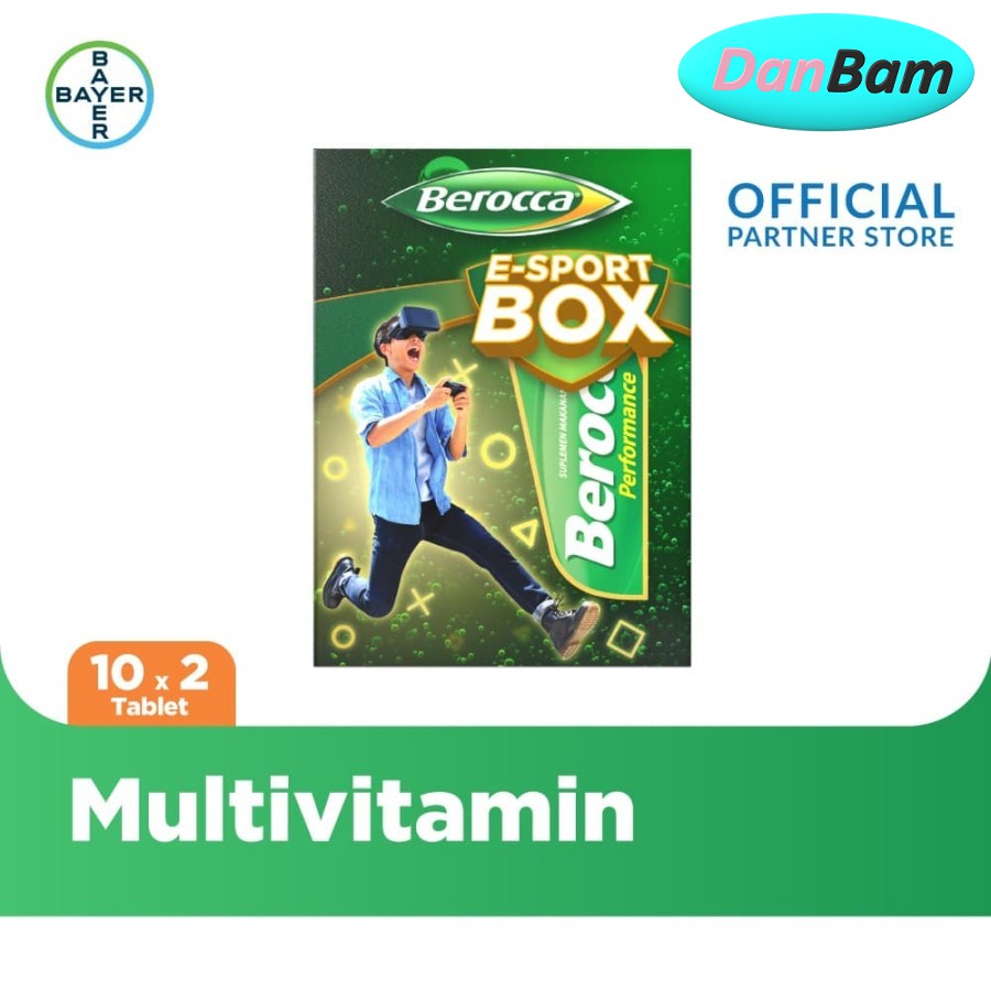 Jual Berocca E-Sport Pack (Berocca Multivitamin B kompleks 10 Tab x 2 ...