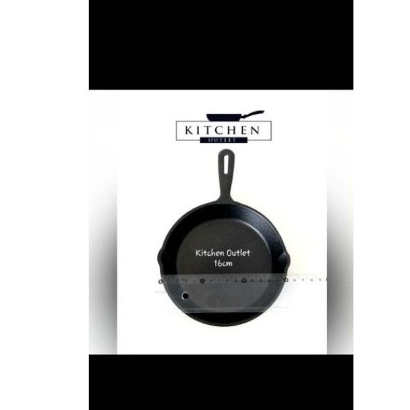 Jual Cast Iron Fry Pan Mini Round Cast Iron Skillet Egg Pan 16Cm ...
