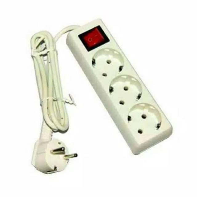 Jual STOPKONTAK LUBANG COLOKAN ON OFF SET KABEL 3 LUBANG 3lbg 1,5m 3m ...