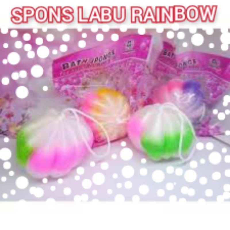 Jual BATH SPONGE LABU / SPONS MANDI LABU / SPON 50 GRAM / SPON RAINBOW ...