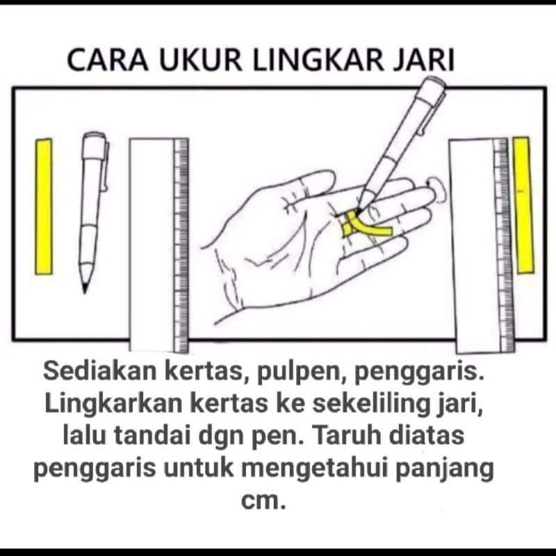 Jual Cara Ukur Lingkar Jari untuk Cincin | Shopee Indonesia