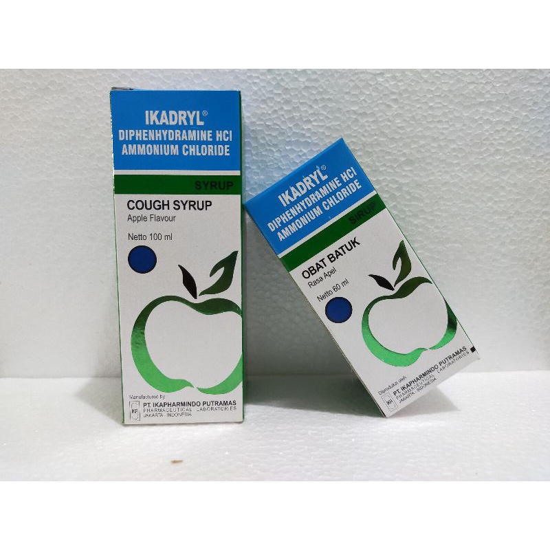Jual Ikadryl Obat Batuk Putih Rasa Apel 100/60 Ml | Shopee Indonesia