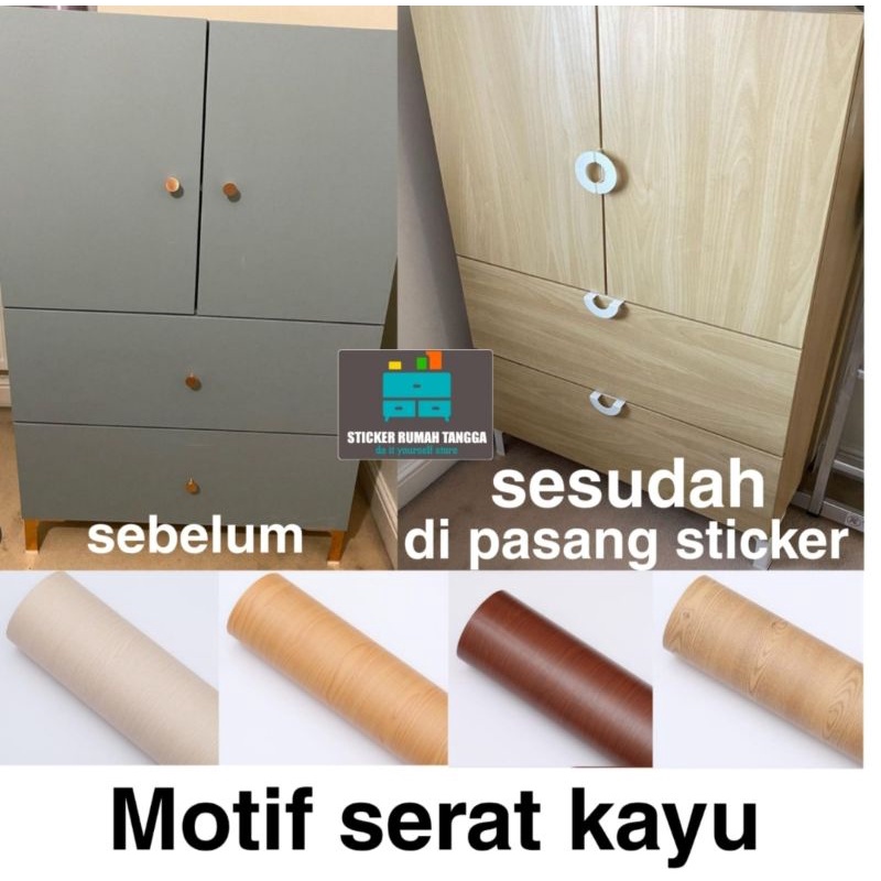 Jual Sticker lemari meja kitchenset bahan premium doff glossy dan serat ...