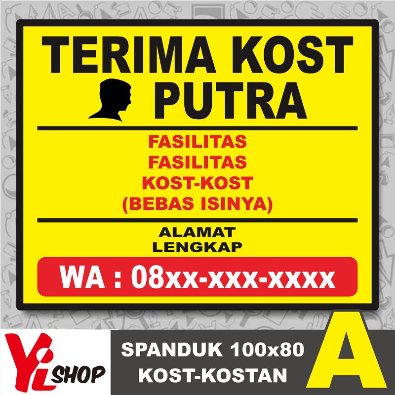 Jual Spanduk Terima Kost Kost an | Shopee Indonesia