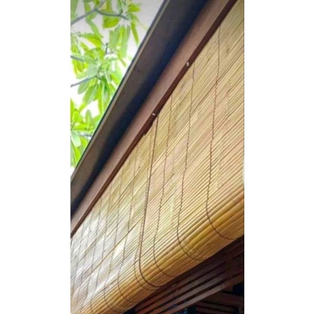 Jual Tirai bambu natural size (1x2)(1,5x2)(2x2)(2×2,5)(2,5×2,5)(2×3)meter + tali kerekan ...