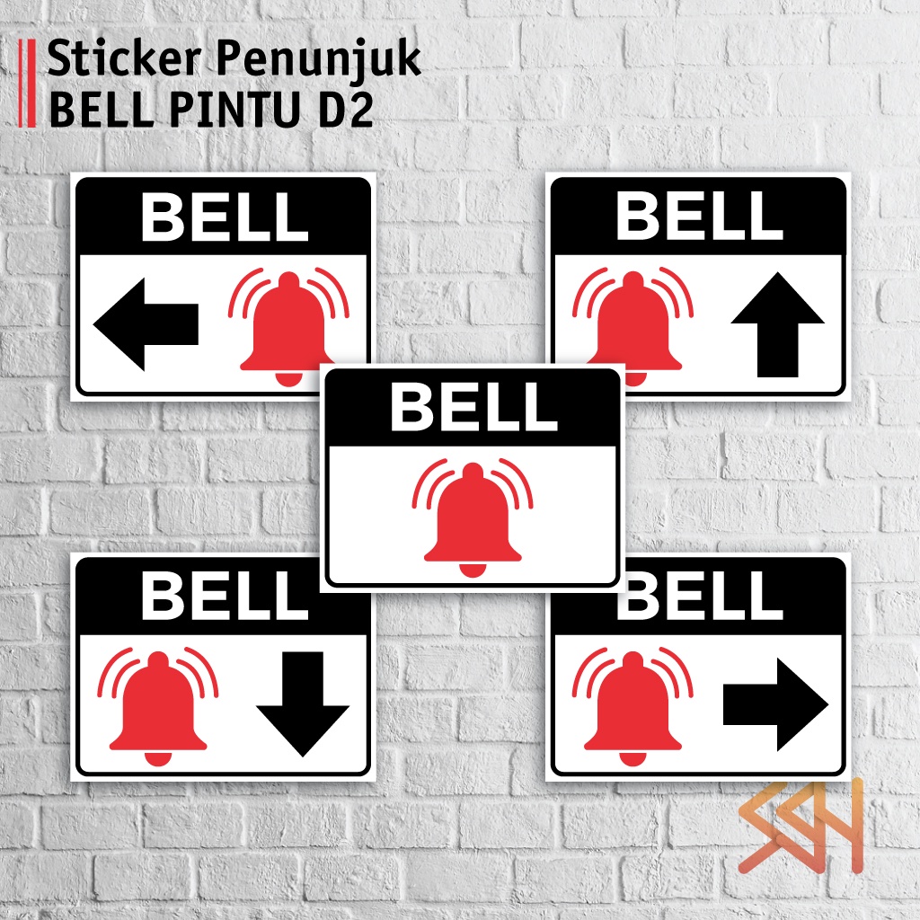 Jual Sticker Stiker Vinyl Penunjuk Bell Pintu 9x12 cm | Waterproof ...