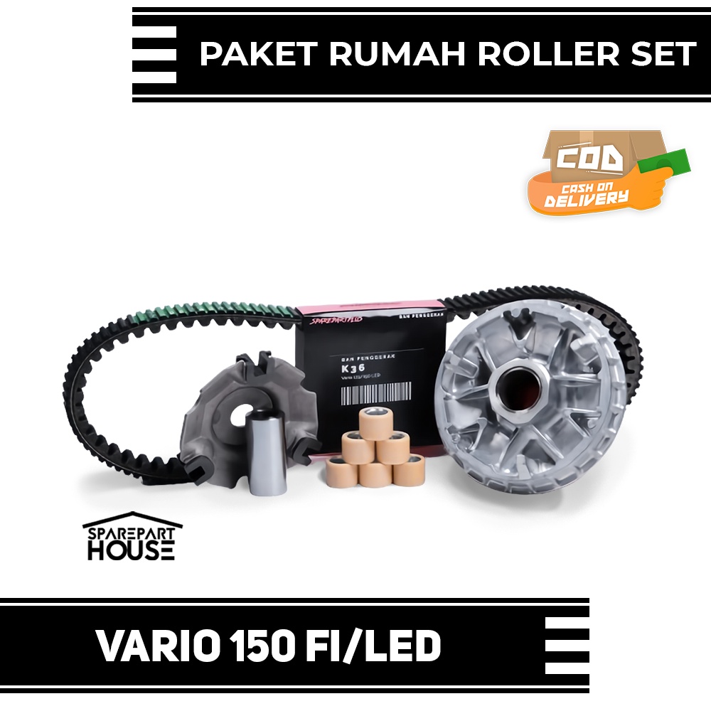 Jual PAKET RUMAH ROLLER SET VARIO 150 FI/LED (K36) GRATIS VANBELT ...