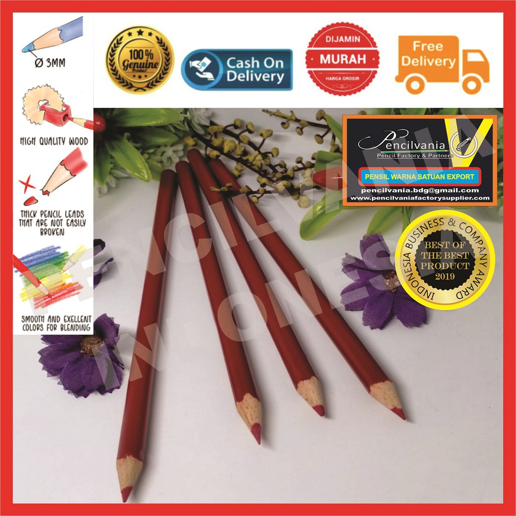 Jual PENSIL WARNA MERAH Satuan Panjang Lengkap Set Murah Rekomendasi ...
