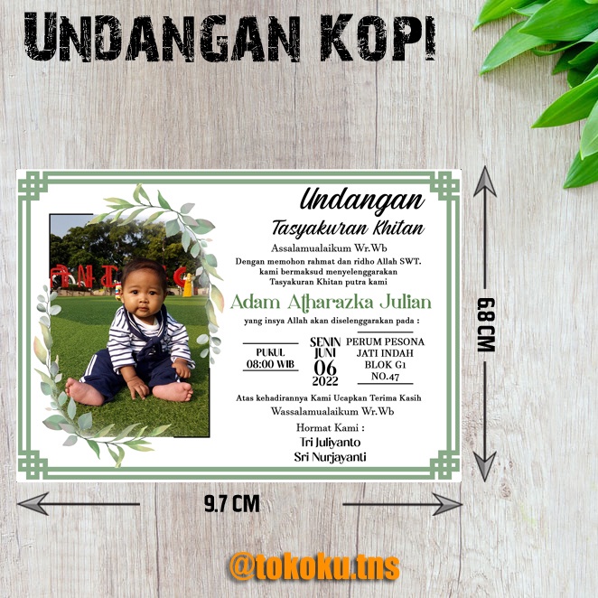 Jual UNDANGAN MINI/UNDANGAN KOPI/UNDANGAN PERNIKAHAN/UNDANGAN KHITAN ...