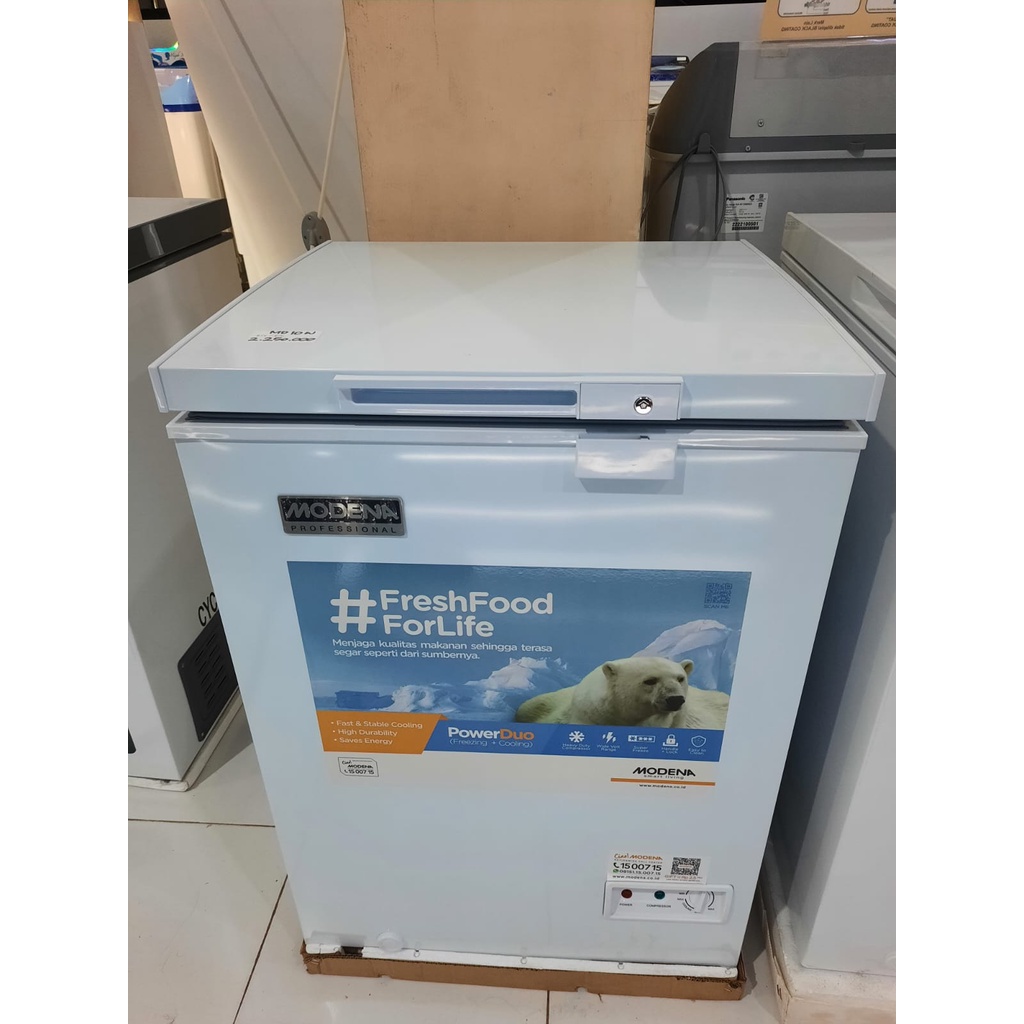 Jual Freezer Modena MD 10 W Kapasitas 100 liter | Shopee Indonesia
