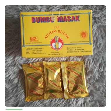 Jual Bumbu Masak Cap Atoom Atom Bulan Penyedap Rasa 140g (1bx isi ...