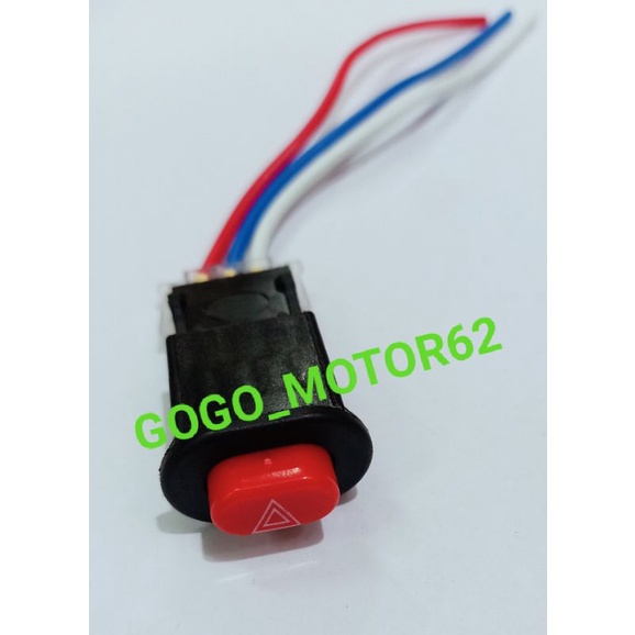 Jual Saklar Switch Tombol Hazard Emergency On Off + Kabel Universal ...