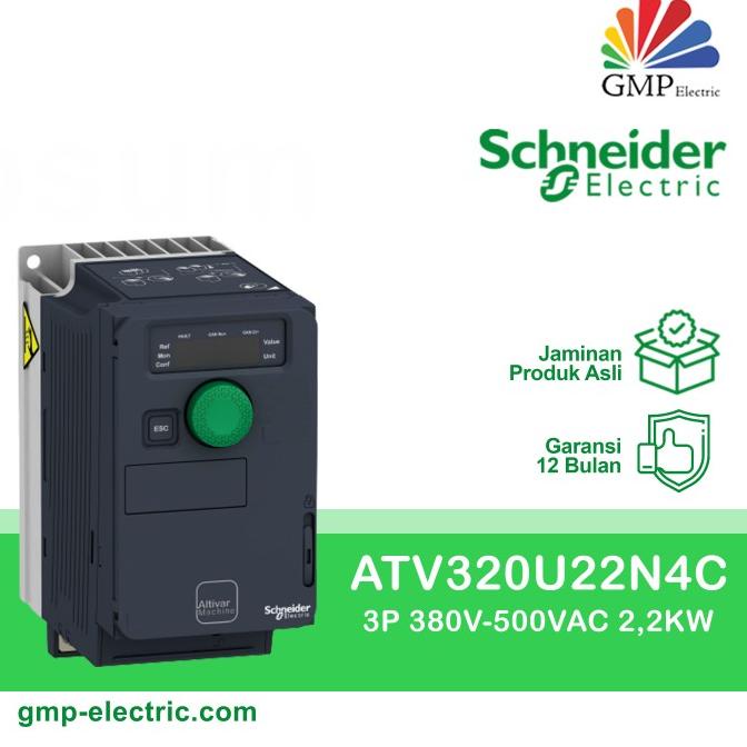 Jual ATV320U22N4C Variable Speed Drive (Inverter) Schneider 3P 380V 2.2KW | Shopee Indonesia