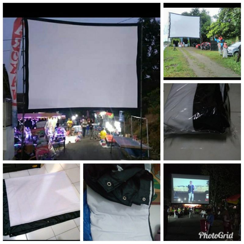 Jual screen Layar proyektor 2x4 meter | Shopee Indonesia