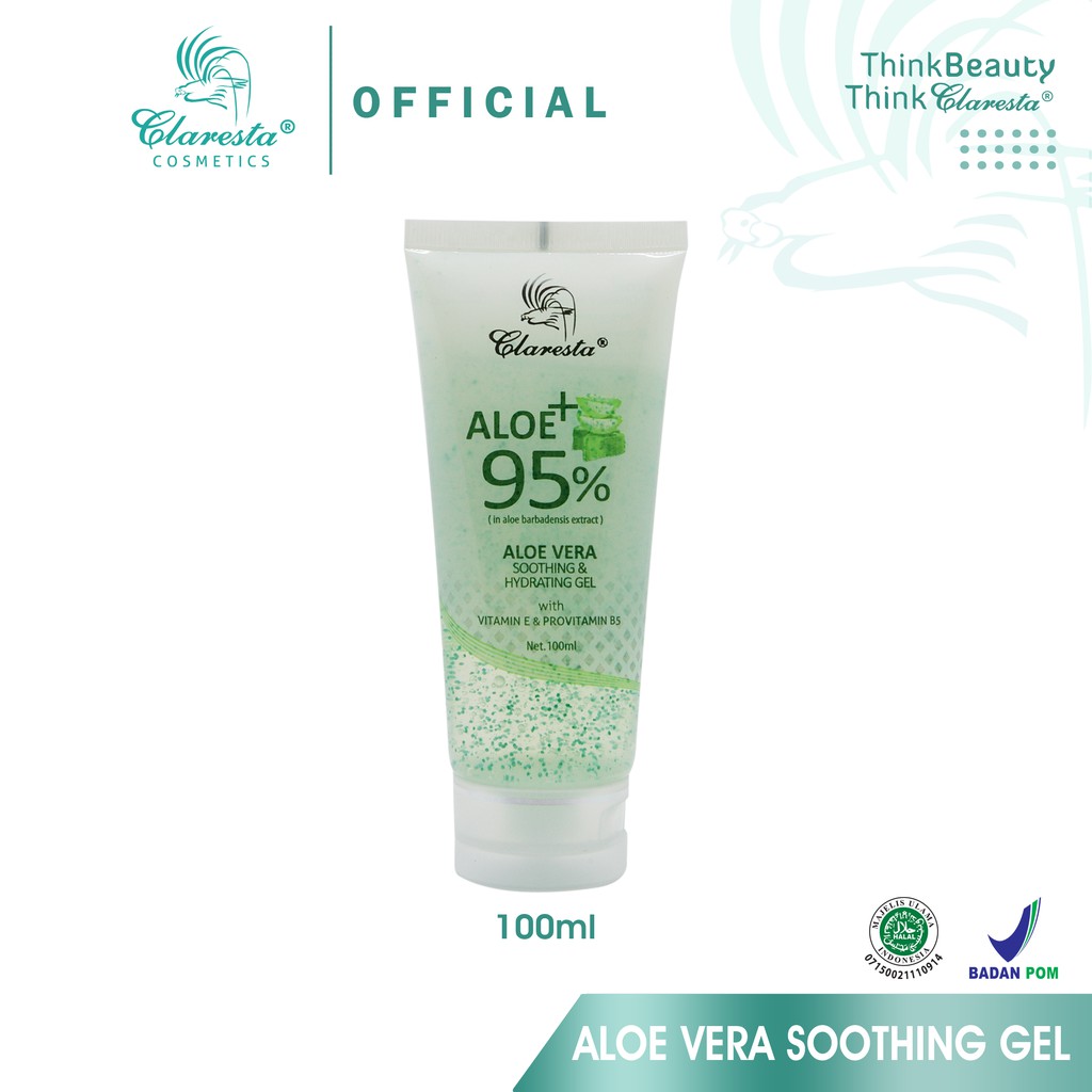 Jual Claresta Aloe Soothing & Hydrating Gel Pelembab Wajah 100 ml ...