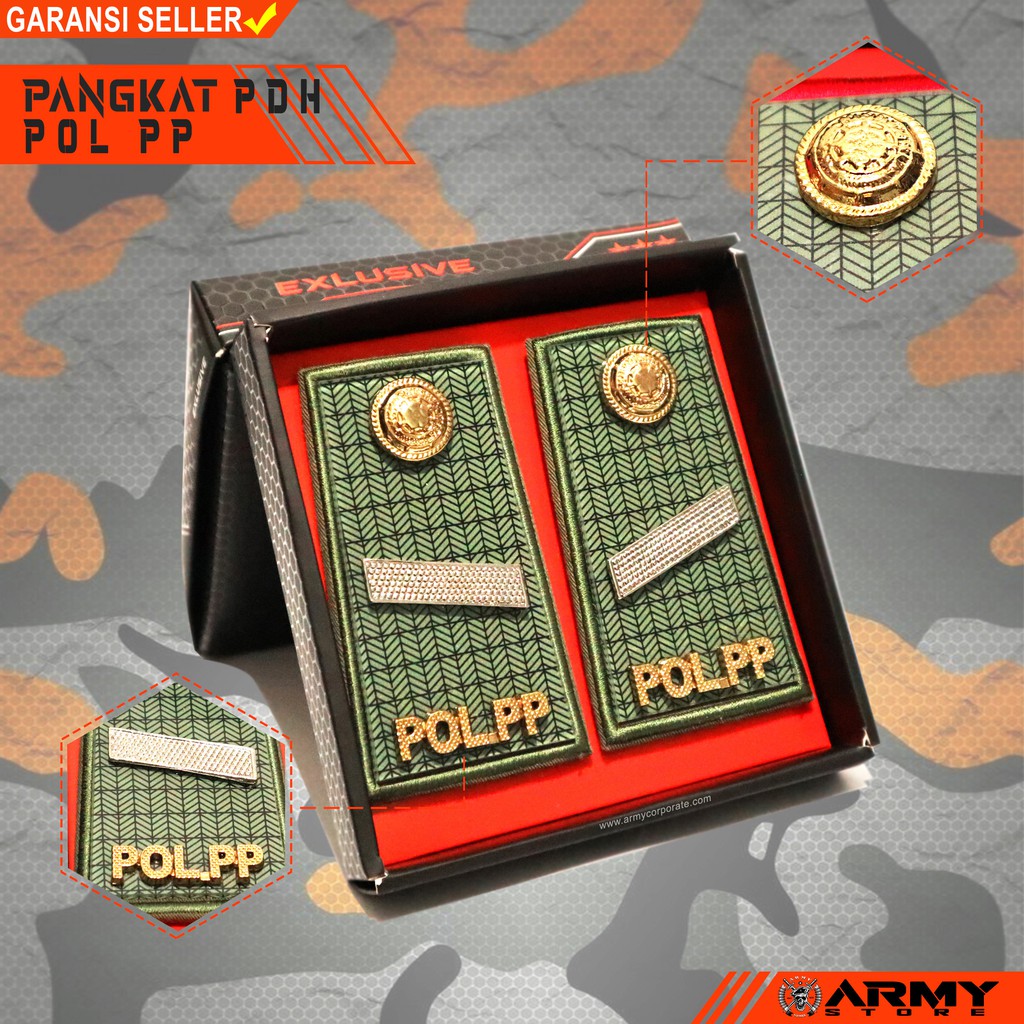 Jual pangkat pdh satpol pp golongan 2A list hijau | Shopee Indonesia