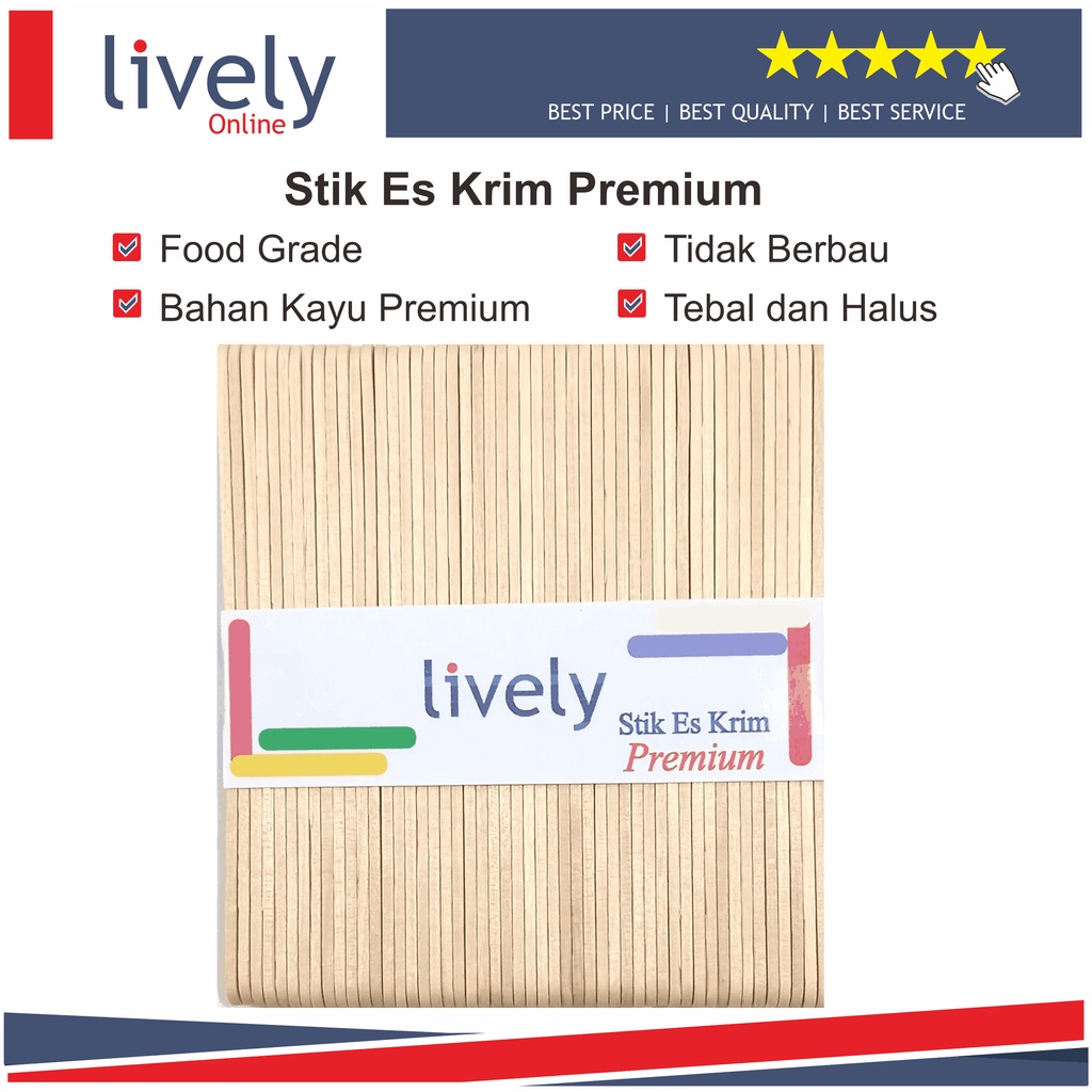 Jual Stik Es Krim Prakarya / Premium Foodgrade Stick Ice Cream | Shopee ...
