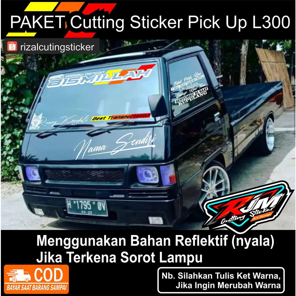 Jual stiker l300 pick up satu paket cuting stiker l300 pick up stiker ...